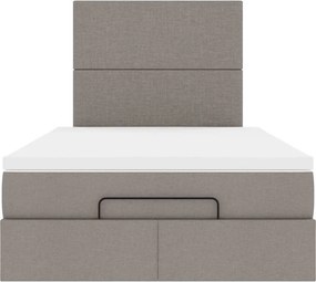 Osmanský rám postele s matrací taupe 120x190cm textil 3313061