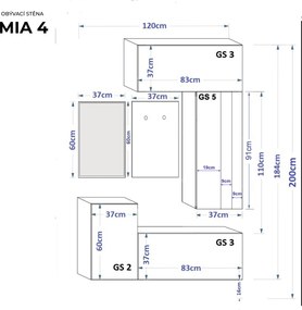Ral Předsíňová stěna MIA 4 - Bílý lesk