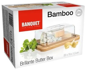 Banquet Dóza na máslo BRILLNTE Bamboo, 20 x 15 x 7,5 cm