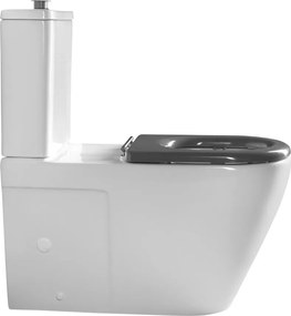Sapho Sapho, DARIO RIMLESS WC kombi mísa s nádržkou, spodní/zadní odpad, bílá, MC102