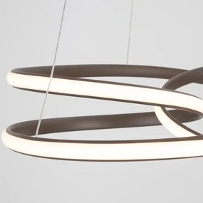 LED lustr Menton 52 Hnědá