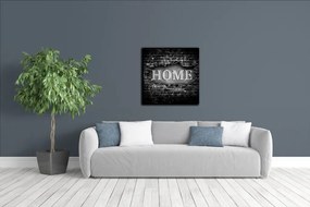 Malvis ® Obraz na plátně - černobílý home Velikost: 80x80 cm