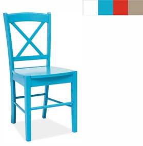 SIGNAL Jídelní židle - CD-56, celodřevěná, různé barvy na výběr Sedák: bílý (dřevo)