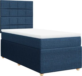 Box spring postel s matrací modrá 80x200 cm textil 3294189
