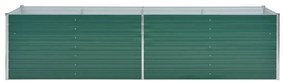 vidaXL Vyvýšený záhon pozinkovaná ocel 320 x 80 x 77 cm zelený