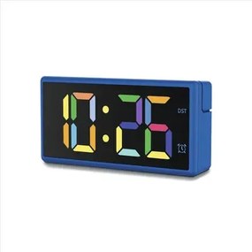 Hama Ibiza modrá / digitální budík / vícebarevný displej / USB napájen