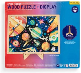 Mudpuppy Dřevěné puzzle Vesmírná mise 100 dílků