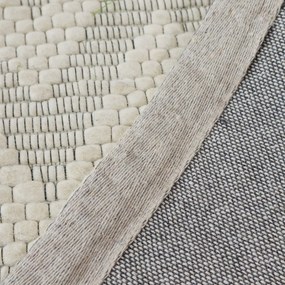 Asra, Kusový ručně tkaný koberec Woolen 5 White, 150x240, bílá, ložnice