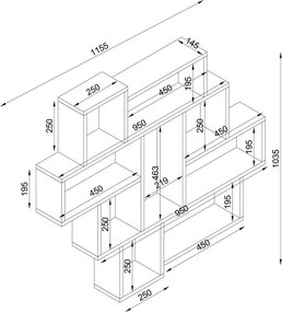 Casarredo - Komfort nábytek Závěsná police PARIKA bílá