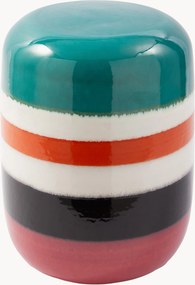 Kulatý odkládací stolek Striped Pill, ručně vyrobený