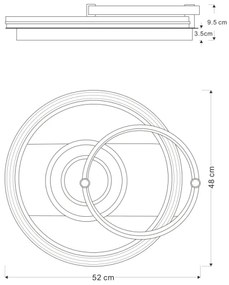 Globo 48459-46 - LED Stmívatelné stropní svítidlo ANI LED/46W/230V 2700-6000K+DO