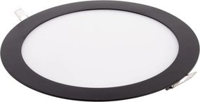 T-LED Černý vestavný LED panel kulatý 174mm 12W 24V CCT 102209