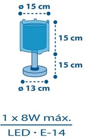 Dalber 41341N - LED Dětská lampička PLANETS 1xG4/4W/230V modrá