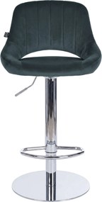 Sada 2 barových židlí HD Milet C samet – tmavě šedá