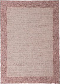 Světle růžový ručně tkaný koberec s příměsí vlny 120x170 cm Rue – Flair Rugs