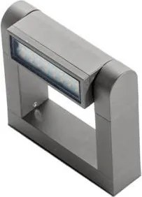 AZZ AZ2133 LED Venkovní nástěnné svítidlo Azzardo Frame wall bright grey AZ2133 8W 800lm 3000K IP54 18,5cm světle šedé - AZZARDO