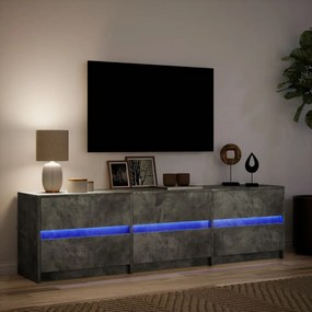 TV skříňka s LED betonově šedá 180x34x50 cm kompozitní dřevo 3307929