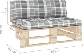 Zahradní středová pohovka z palet impregnovaná borovice 3066542