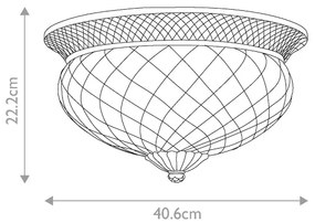 Hinkley HK-PLANT-F-L-PZ - Stropní svítidlo PLANTATION 3xE27/60W/230V bronzová