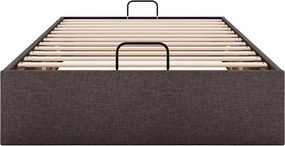 Osmanský rám postele bez matrací tmavě šedá 80x200 cm textil 3310836