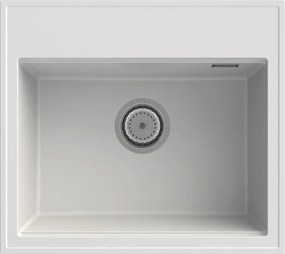 Gamma Modern 5055, 1-komorový granitový dřez 560x500x210 mm, bílá, GMA-ZM-55-WH