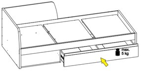 Studentská postel Jazz 1S/90