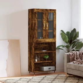 vidaXL Skříň highboard 69,5 x 34 x 180 cm kompozitní dřevo [3198706] Barva: kouřový dub