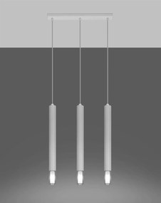 Závěsné svítidlo Wezyr, 3x skleněné/bílé kovové stínítko