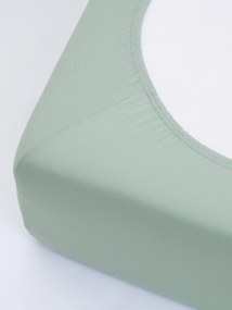 MK Lůžkoviny Jersey prostěradlo s elastanem Deluxe 90 × 200 cm – šalvějová