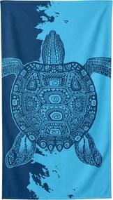 Rychleschnoucí XXL plážová osuška OCEVA modrá 150 x 210 cm, 100% mikrovlákno