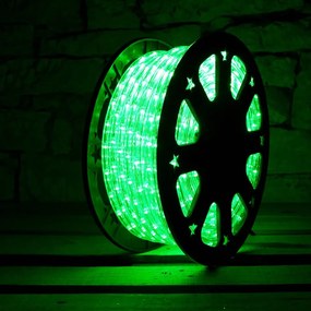 Easy Fix světelná LED hadice venkovní, 50 m, zelená, 1500 diod, čirý kabel, IP44, cívka