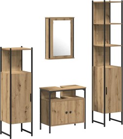 Sada koupelnového nábytku 4 ks Artisanový dub 3334426