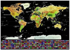 Bestent Stírací mapa světa