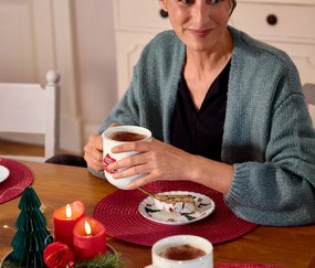 Tchibo - Velký hrnek s lesklým zlatým dekorem - barva: bílá