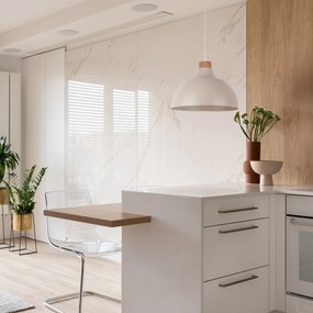 TK Lighting Béžový závěsný lustr Cap pro žárovku E27 TK5664