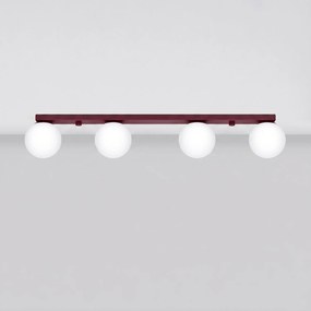 Sollux Lighting Stropní svítidlo YOLI 4 bordó