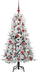 Umělý Skládací Vánoční Strom s stojanem Bílá 120 cm PE a PVC 3397458