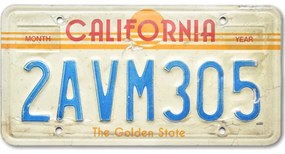 Americká SPZ California Sun 2AVM305