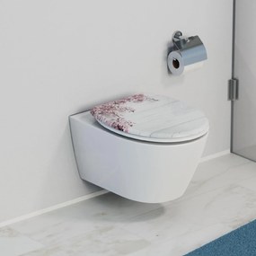 Eisl Sanitär WC prkénko Duroplast Soft Close Flowers and Wood 82197