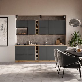 ARIA pa | dolní skříňka 80 ZL 1S dřezová | 80 cm | PREMIUM BOX | artisan/šedá grafit