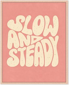 Ručně vyrobený zarámovaný digitální tisk Slow & Steady