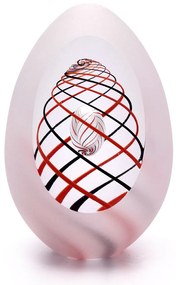 Broušené těžítko - dekor 01, Červená/Černá, 10 cm | České sklo od Artcristal Bohemia