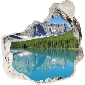 Wallmuralia Nálepka fototapeta 3D výhled Jezero v horách 75x75 cm