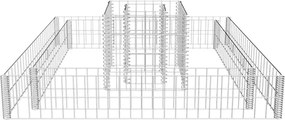 Gabionový truhlík pozinkovaná ocel 120 x 120 x 20 cm 141625