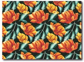 WD Lifestyle Plastové prostírání Orange Flowers-45x30cm