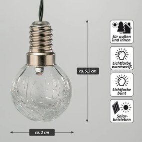 Garthen 86227 Solární světelný řetěz 10 LED, 345 cm, teple bílé/barevné