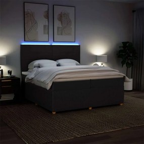 Box spring postel s matrací černá 200x200 cm textil 3294465