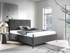 Eka Čalouněná postel BOX+ 90x200 cm Barva látky Trinity: Světle modrá (Trinity 2322), Úložný prostor: S kovovým rámem úložného prostoru