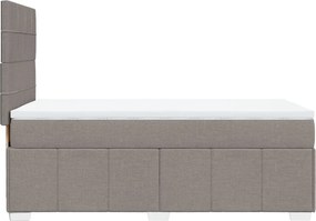 Box spring postel s matrací taupe 100 x 200 cm textil 3293883