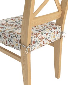Sedák na židli IKEA Ingolf barva oranžová látka pletený vzor, vzorované